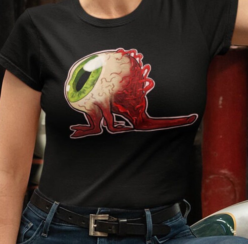 Creepy Strange Eyeball Thing Tshirt Creature Graphic Tee, Unique Mens ...