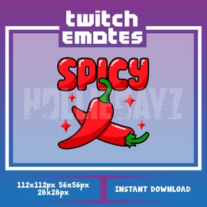 Spicy Twitch Emote, Twitch Emote, Pepper Emote - Etsy
