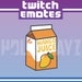 Mango Juice Twitch Emote Fruit Emote Juice Emotes Juice Box - Etsy
