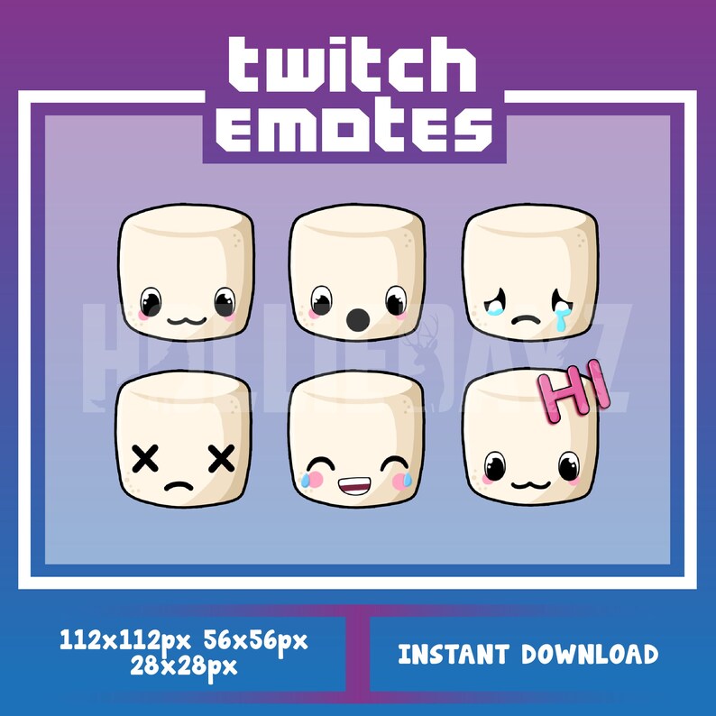 Marshmallow Twitch Emote, Marshmallow Emote, Love Twitch Emote, Cry ...