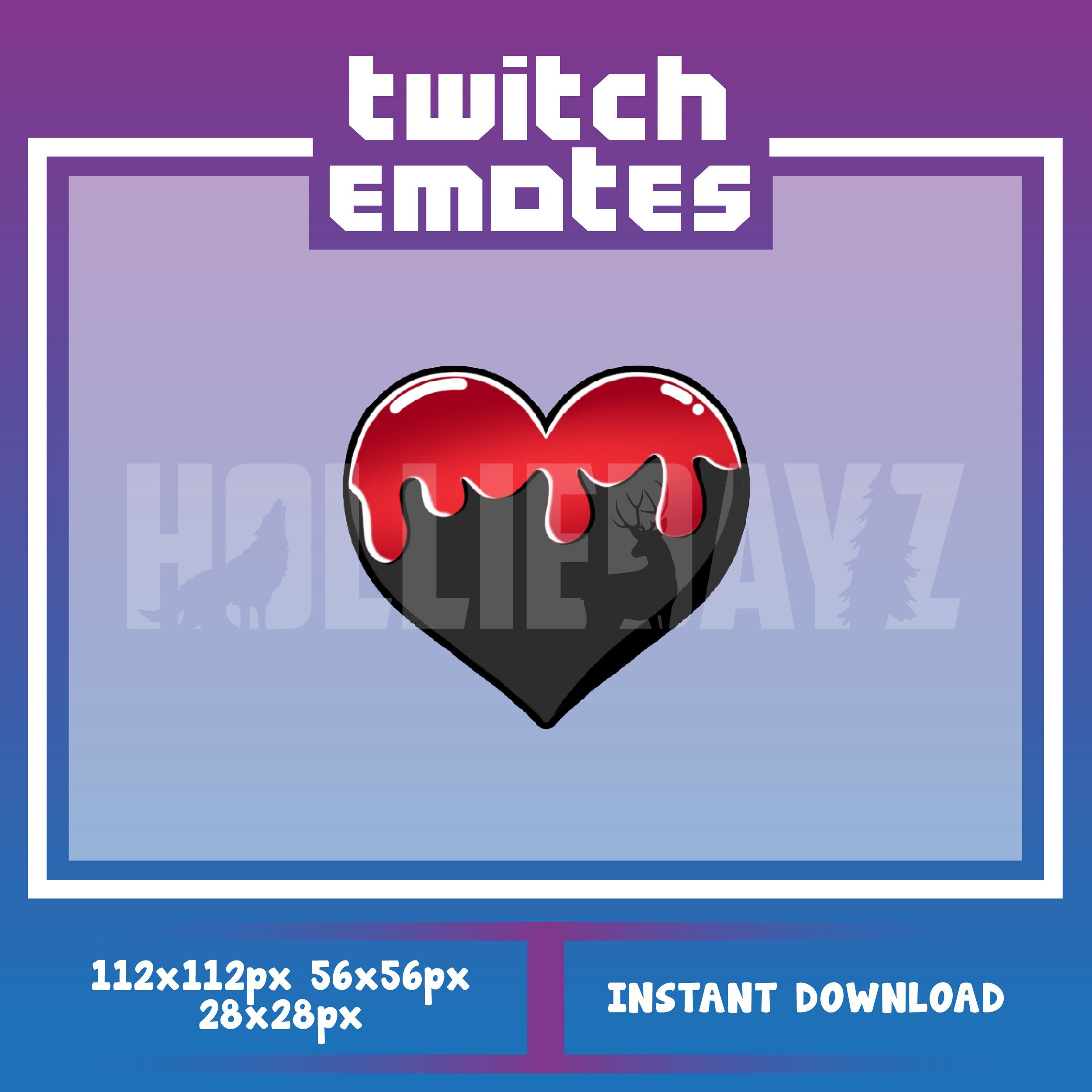 Heart Twitch Emote Drip Heart Emote Dripping Heart Emotes - Etsy Australia