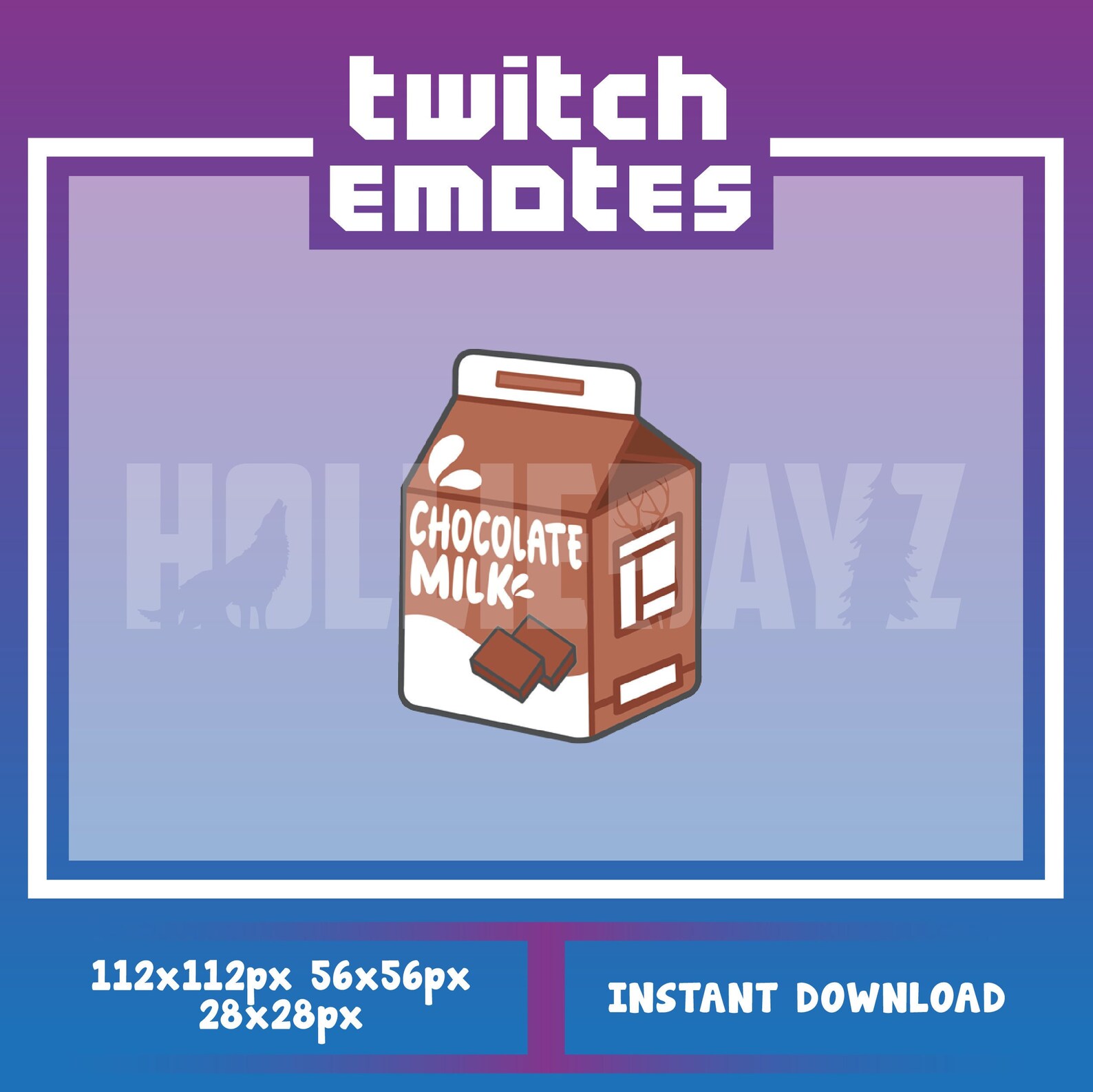 Chocolate Milkshake Twitch Emote, Chocolate Emote, Chocolate Milk ...