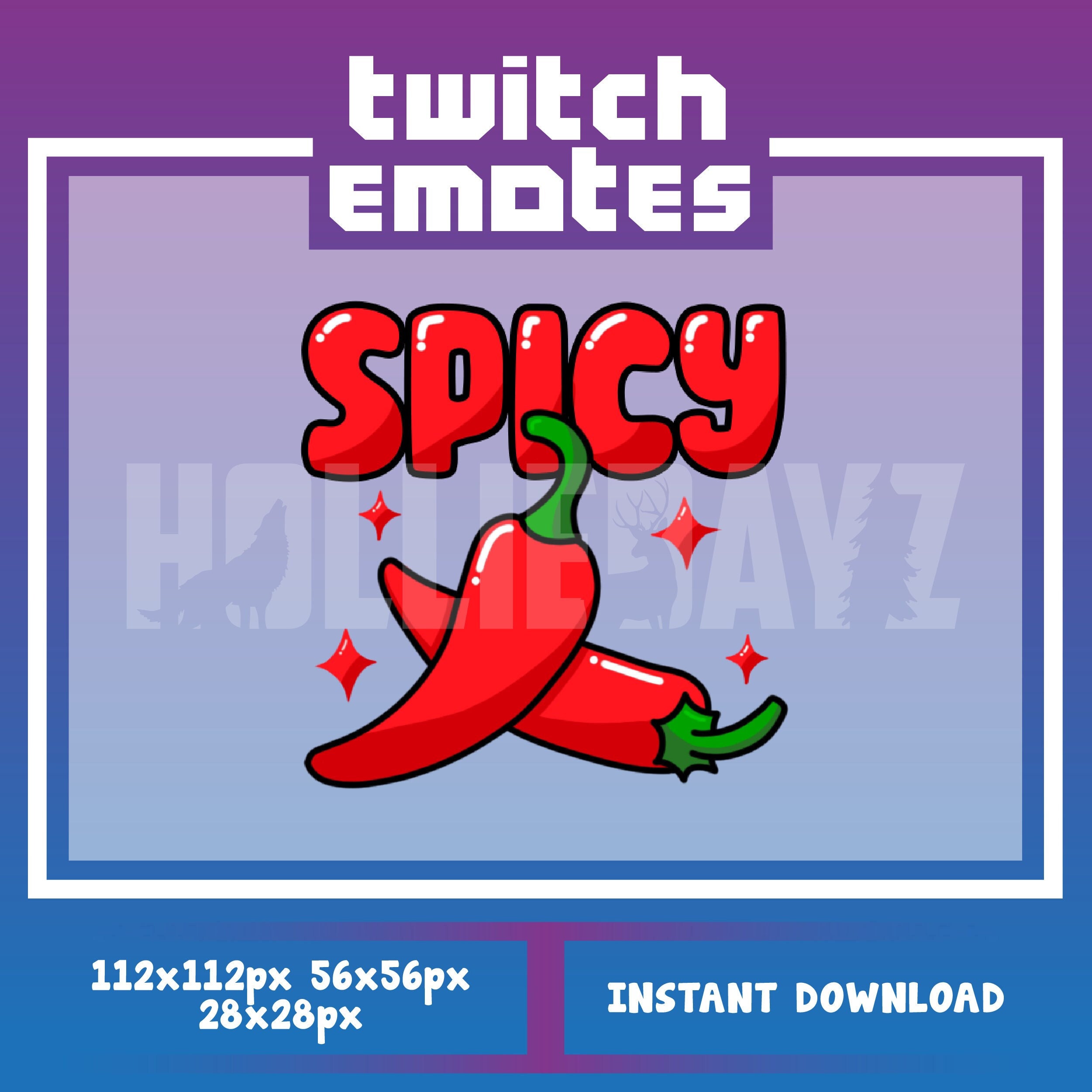 Spicy Twitch Emote Twitch Emote Pepper Emote - Etsy