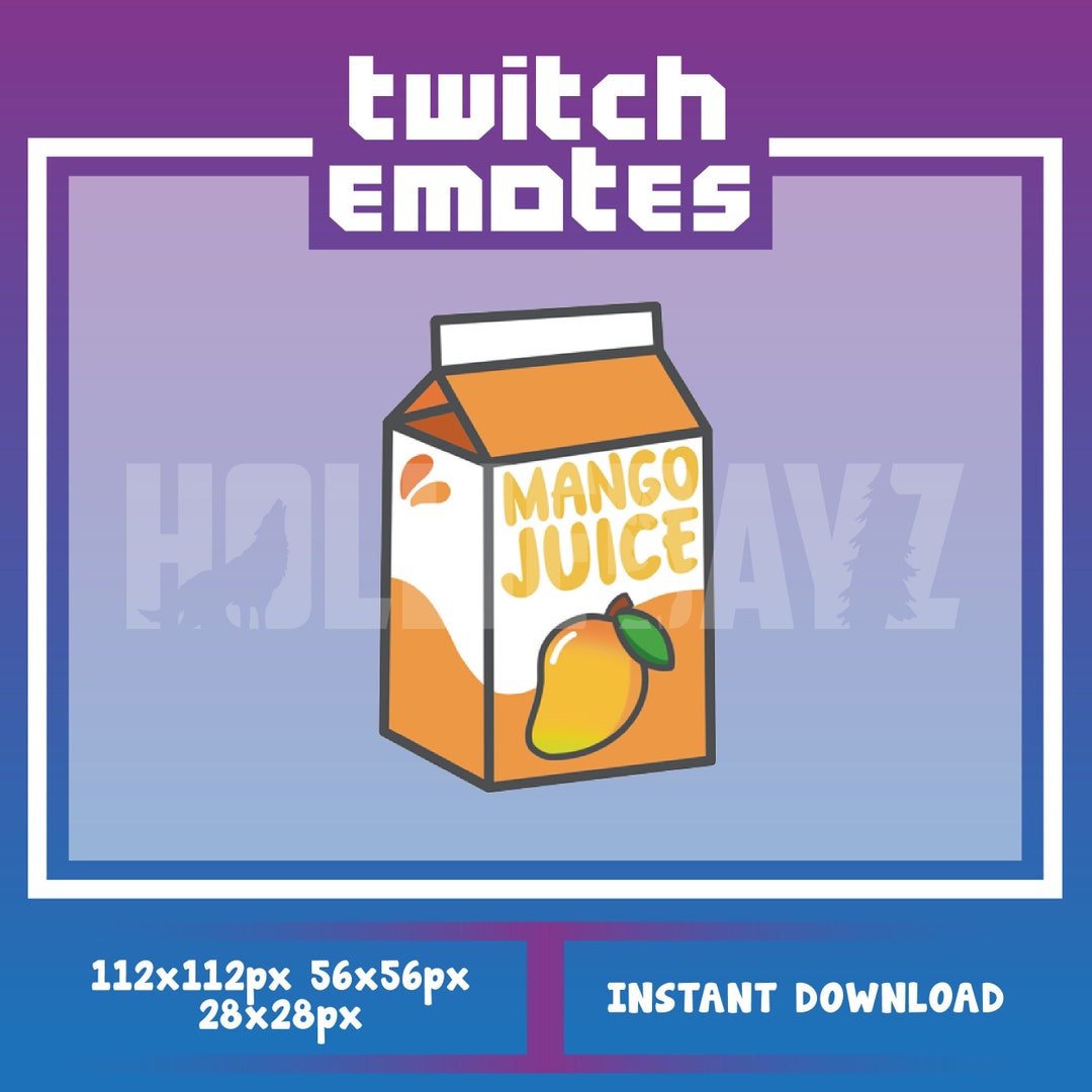 Mango Juice Twitch Emote Fruit Emote Juice Emotes Juice Box - Etsy