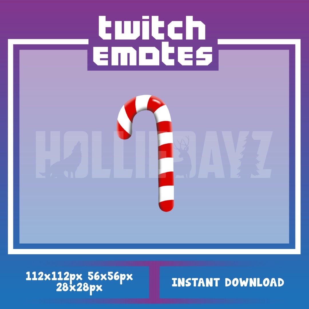Candy Cane Twitch Emote, Sweet Emote, Food Emotes - Etsy