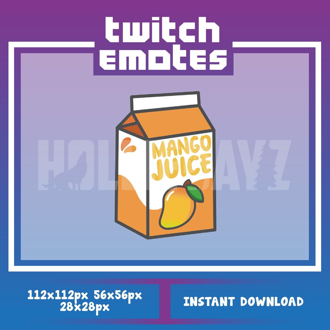 Mango Juice Twitch Emote, Fruit Emote, Juice Emotes, Juice Box - Etsy