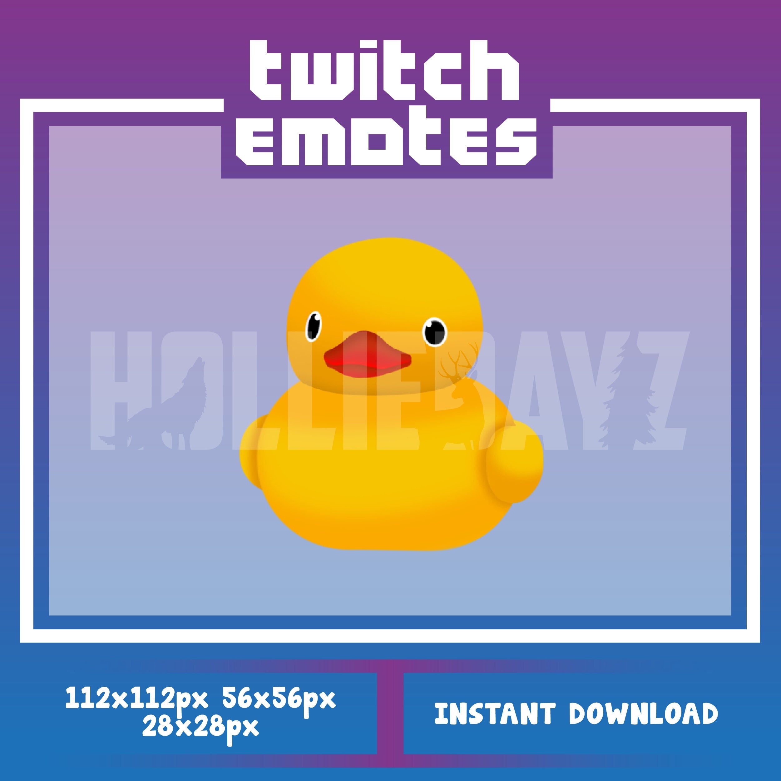 Duck Twitch Emote, Duck Emote, Rubber Duck Emotes, Yellow Duck Emote - Etsy