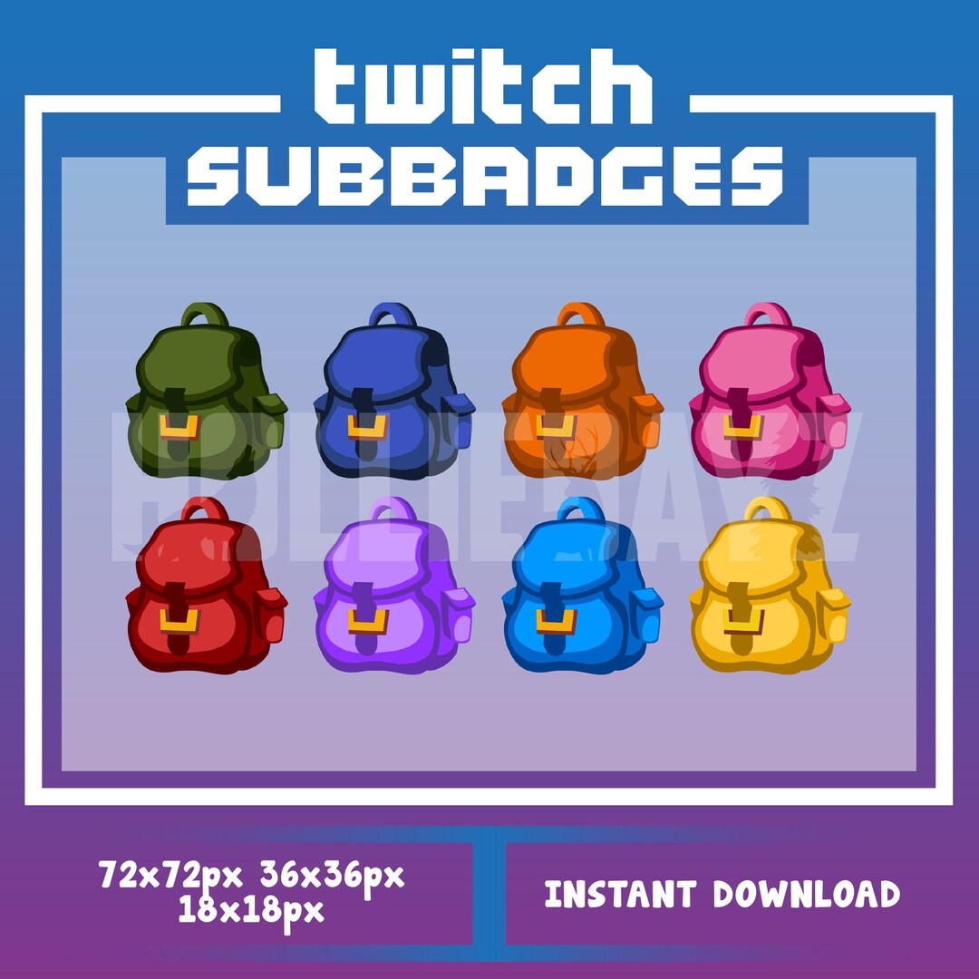 Backpack Twitch Sub Badges, Dayz Sub Badges, Bit Badges Loot Goblin ...