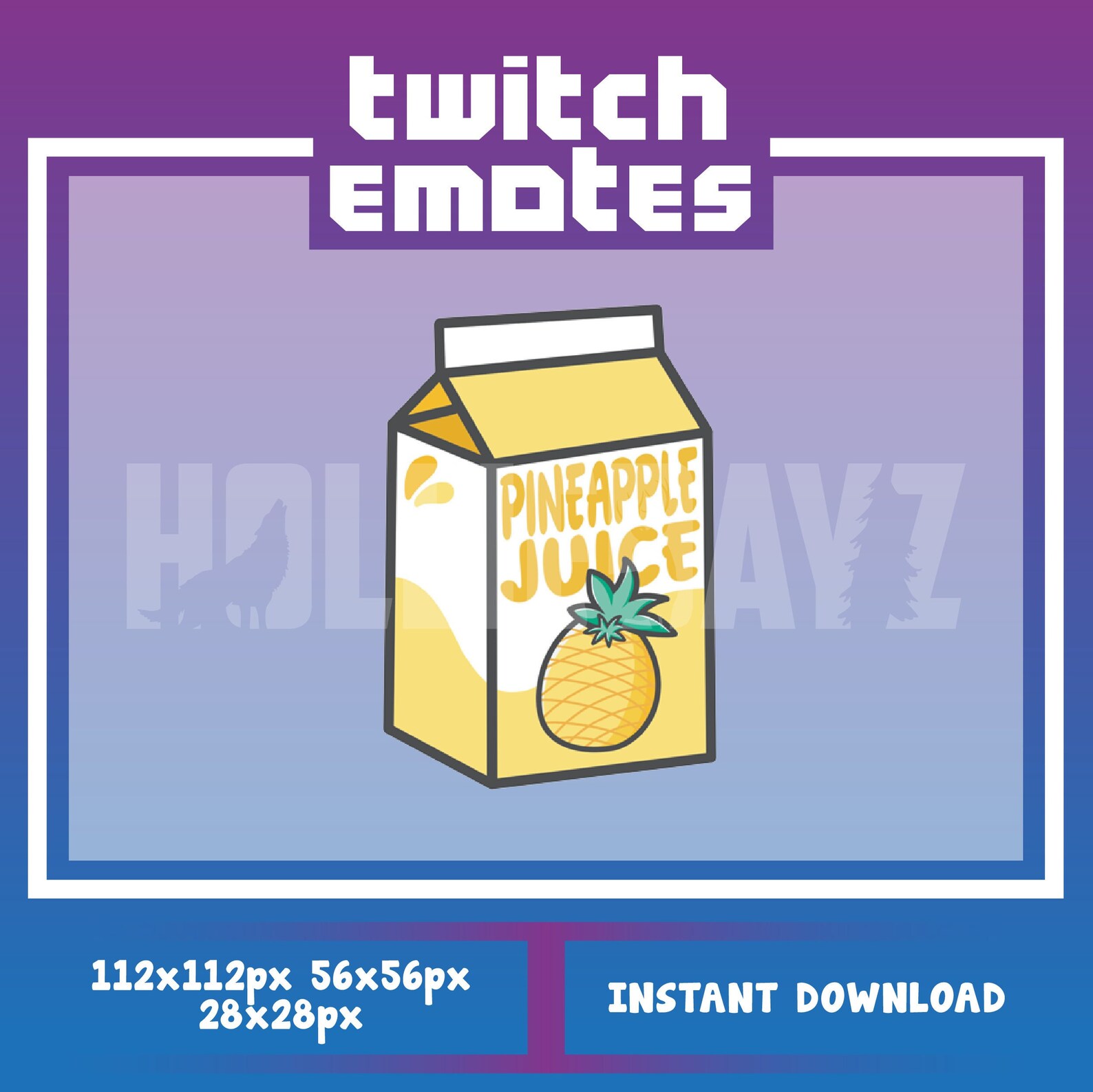 Pineapple Juice Twitch Emote, Fruit Emote, Juice Emotes, Juice Box ...