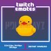 Duck Twitch Emote, Duck Emote, Rubber Duck Emotes, Yellow Duck Emote - Etsy