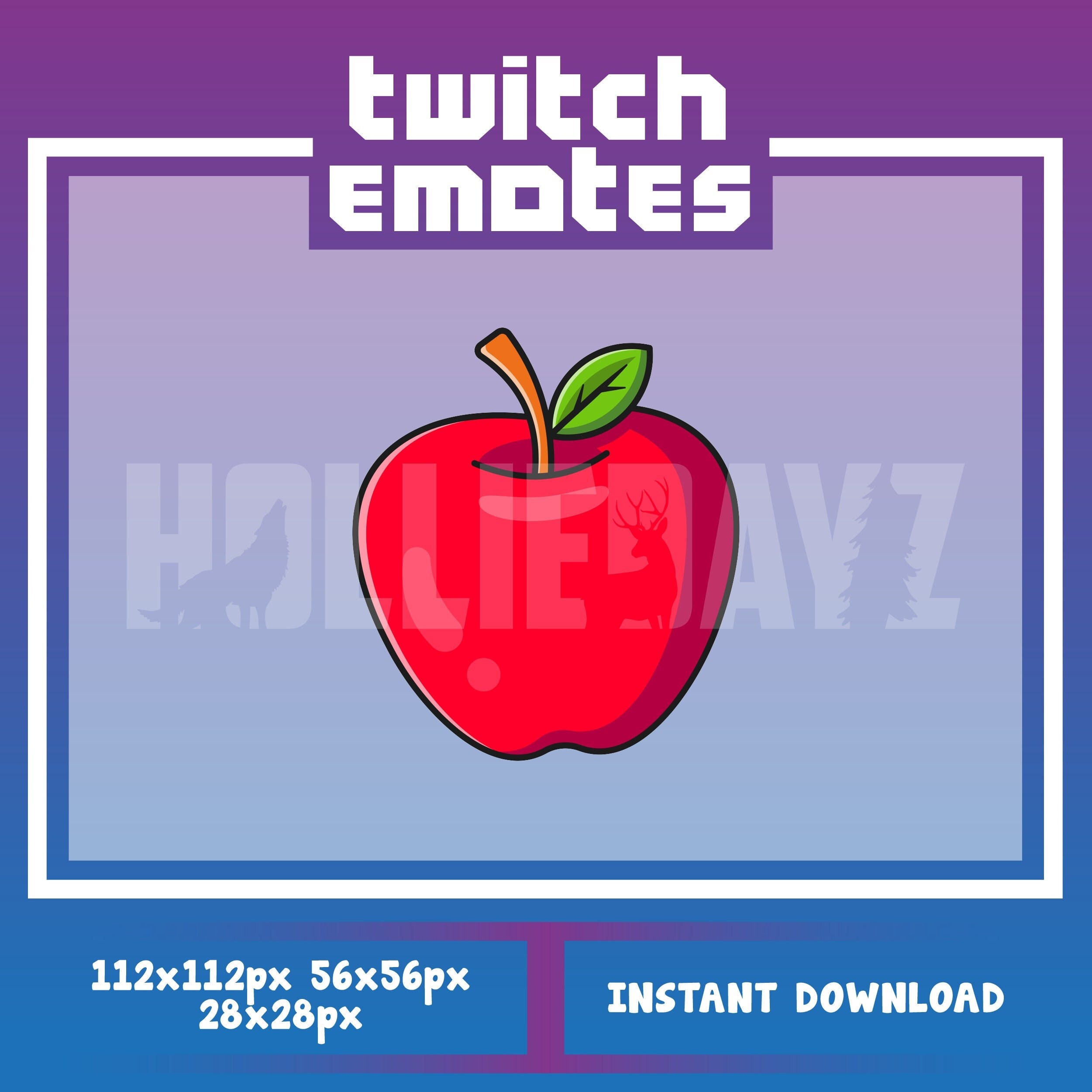 Apple Twitch Emote, Fruit Twitch Emote, Twitch Emote, Food Twitch Emote ...