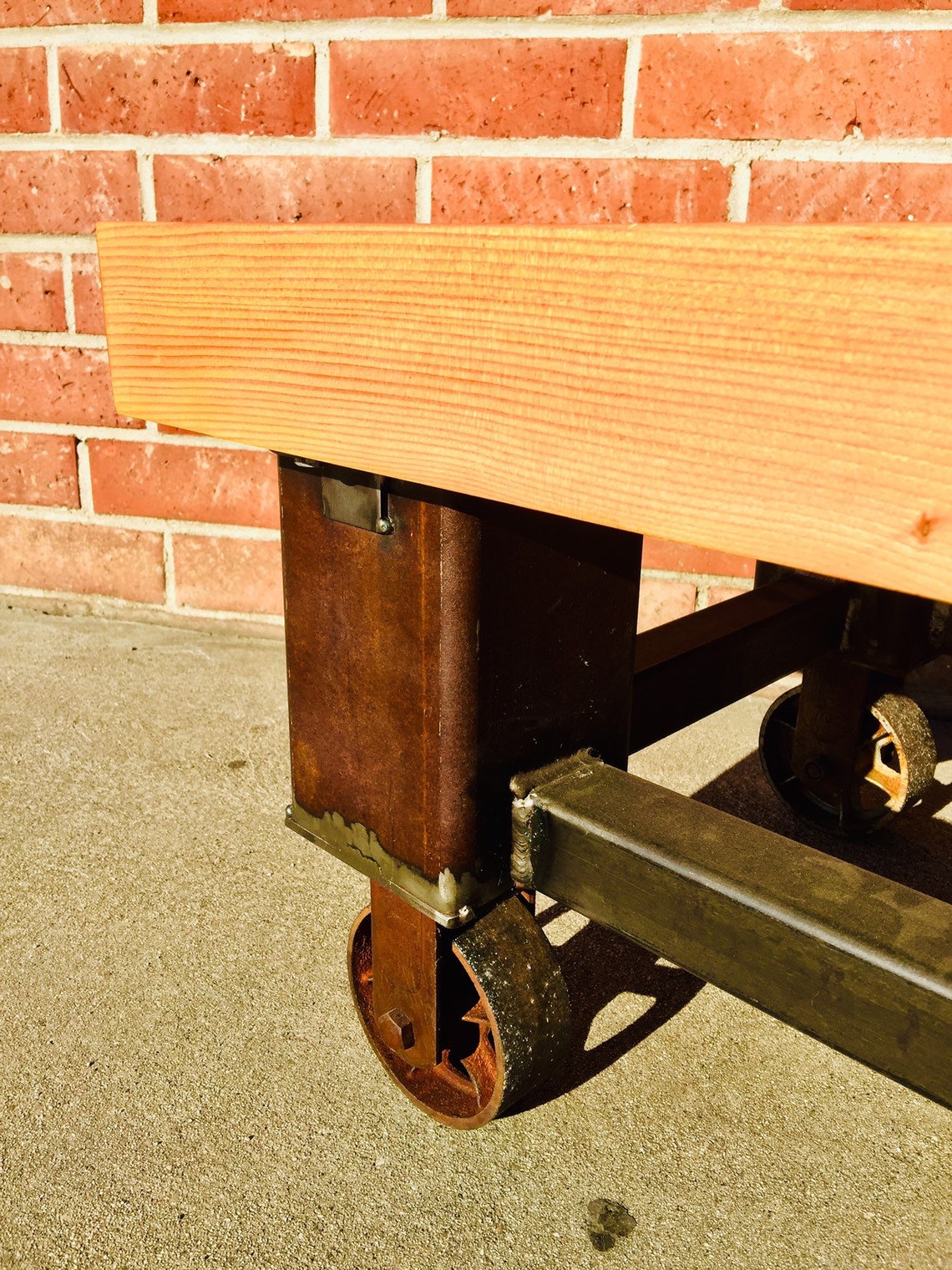 Farmhouse Wood Table Vintage Butcher Block Rustic Industrial Style - Etsy