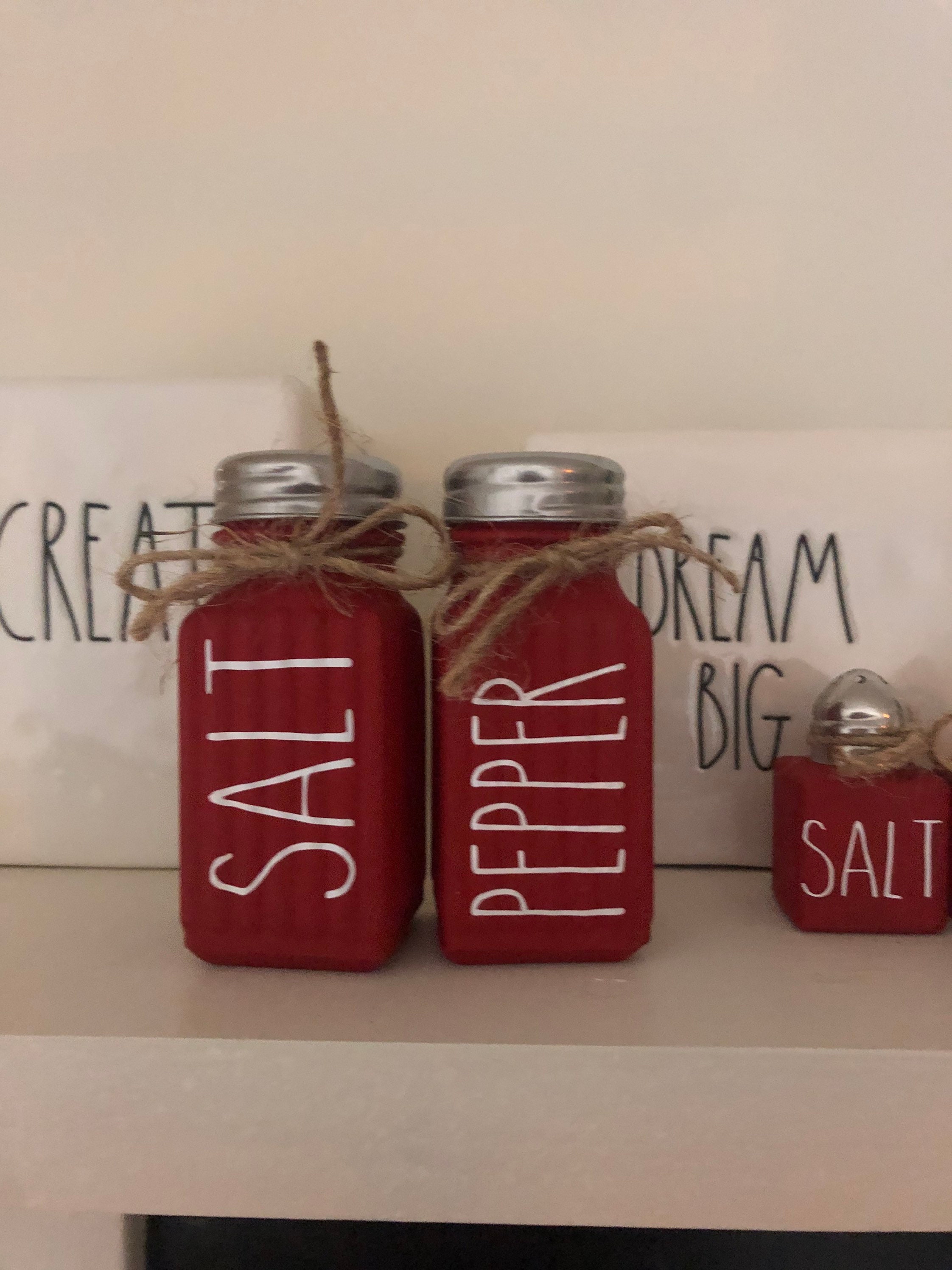 Rae Dunn Inspired Valentines Day Red Farmhouse Salt and - Etsy