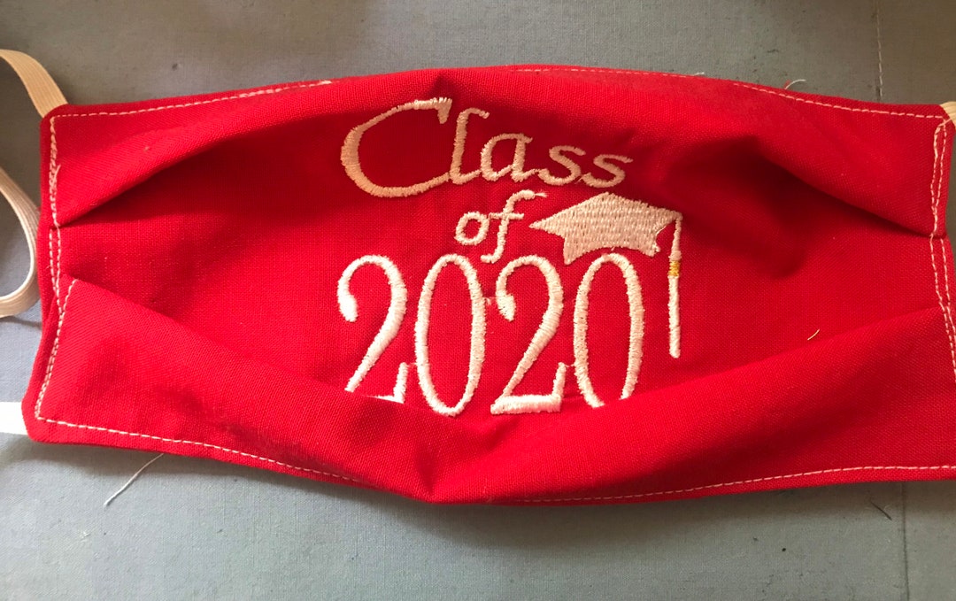 Red and White Class of 2020 Senior Graduate Face Mask - Etsy