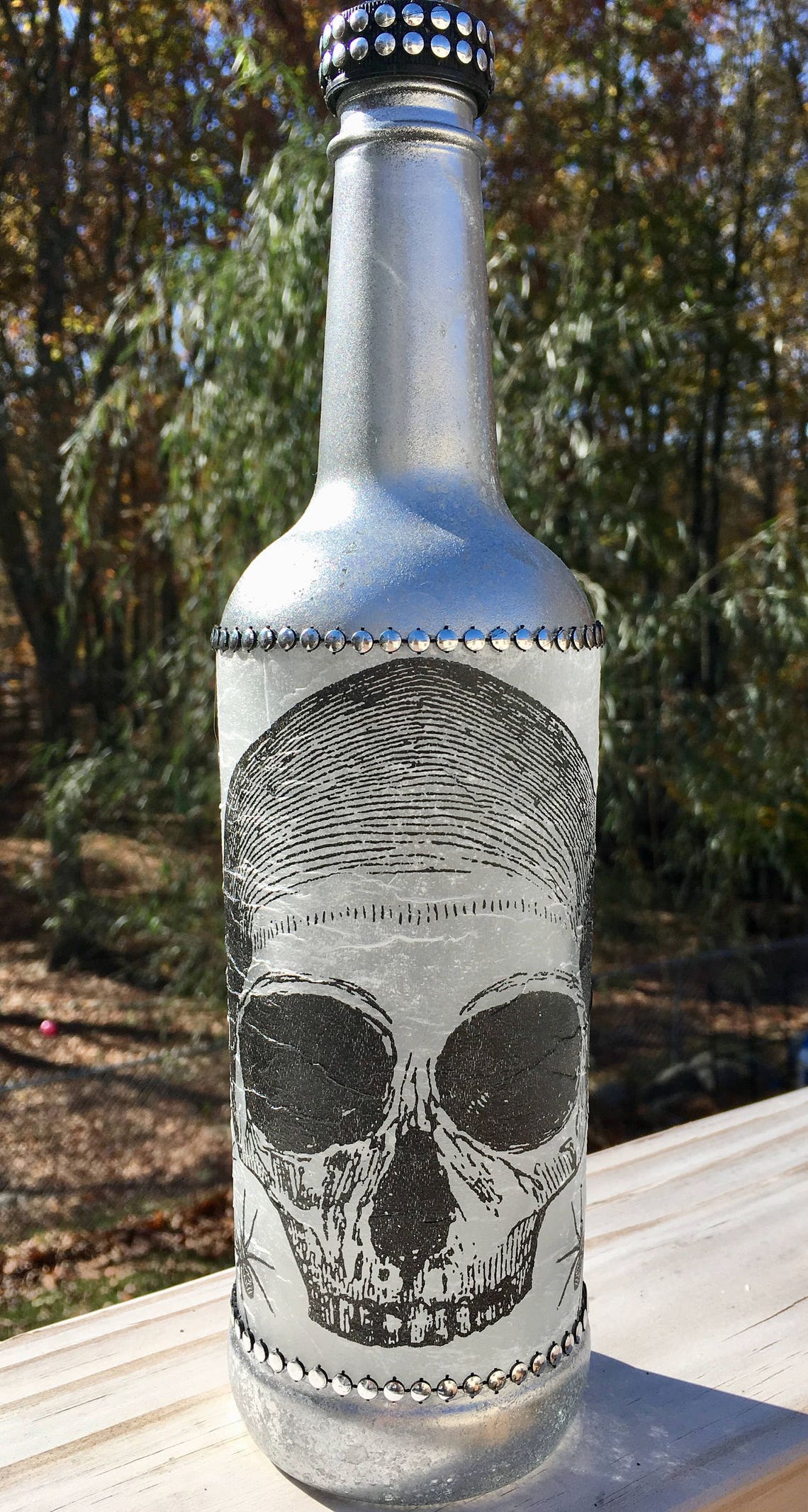 Silver Lighted Wine Bottles Skeleton Bottle Wine Bottle - Etsy