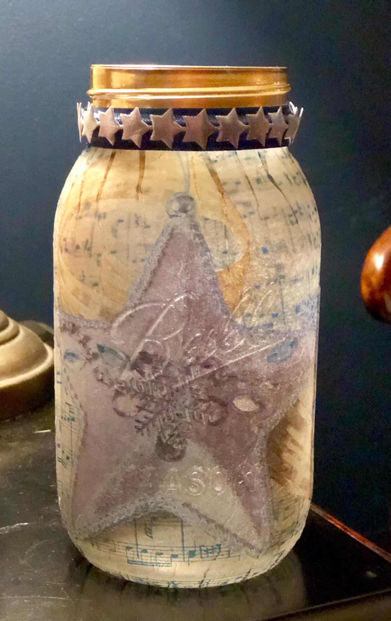 Star Lighted Jar Lighted Jars Lighted Bottles Christmas | Etsy