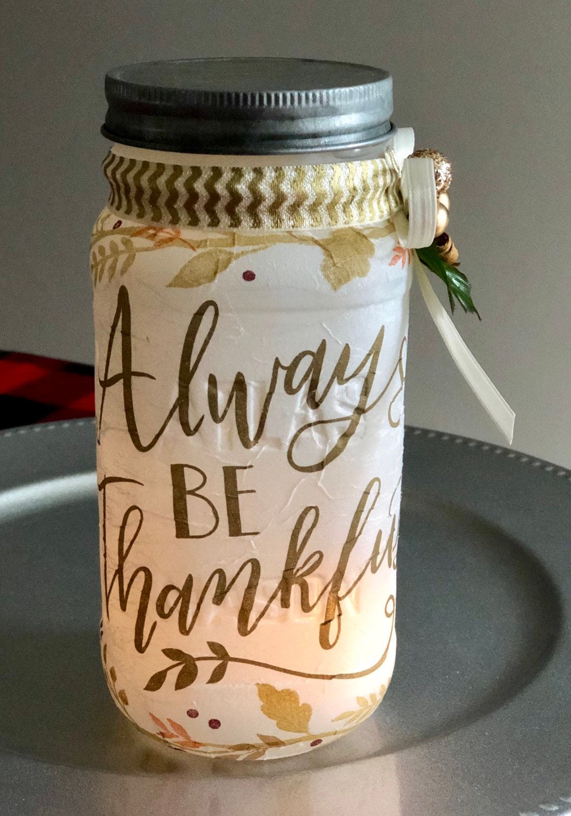 Always Be Thankful Lighted Jar Lighted Jars Lighted Bottles - Etsy