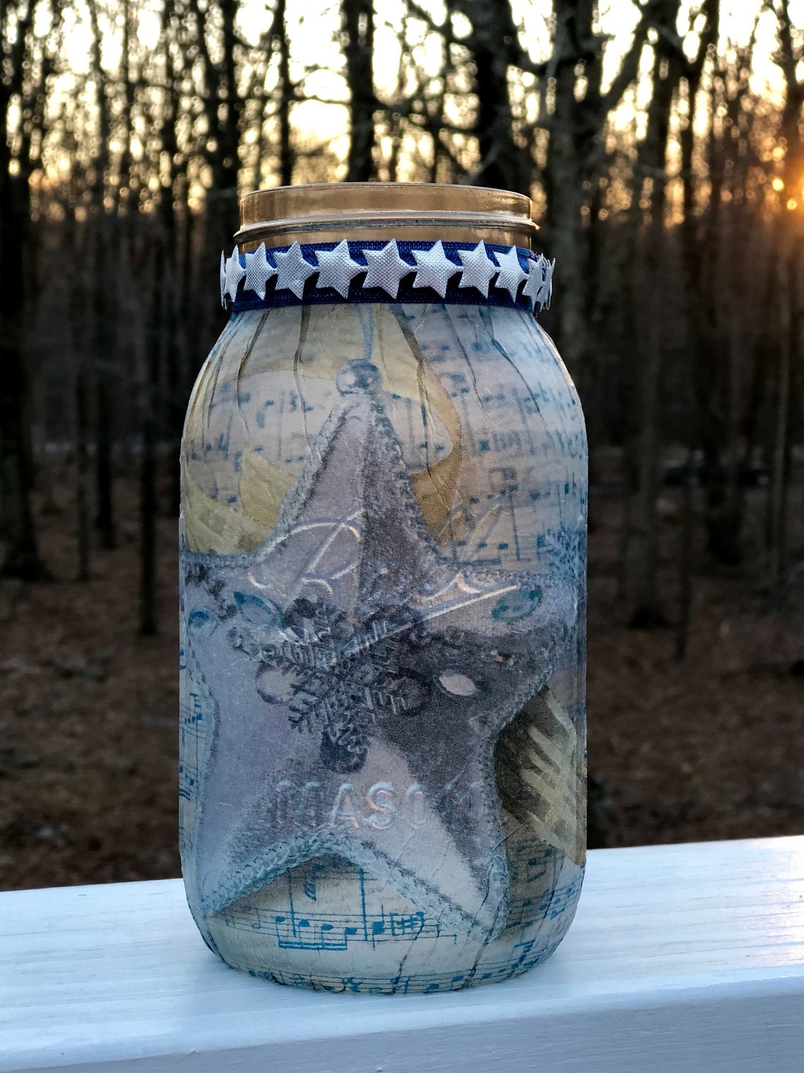 Star Lighted Jar Lighted Jars Lighted Bottles Christmas | Etsy
