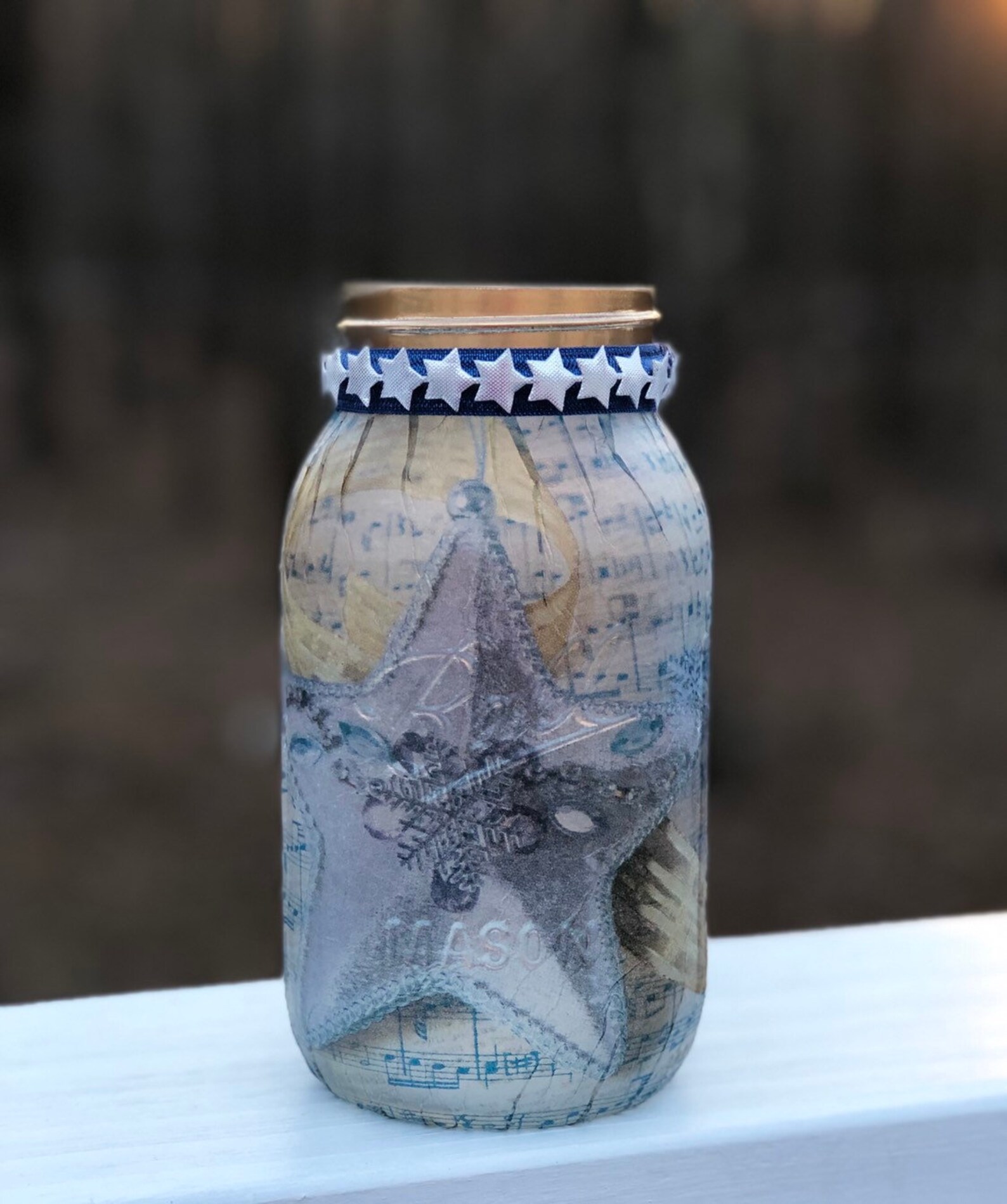 Star Lighted Jar Lighted Jars Lighted Bottles Christmas | Etsy