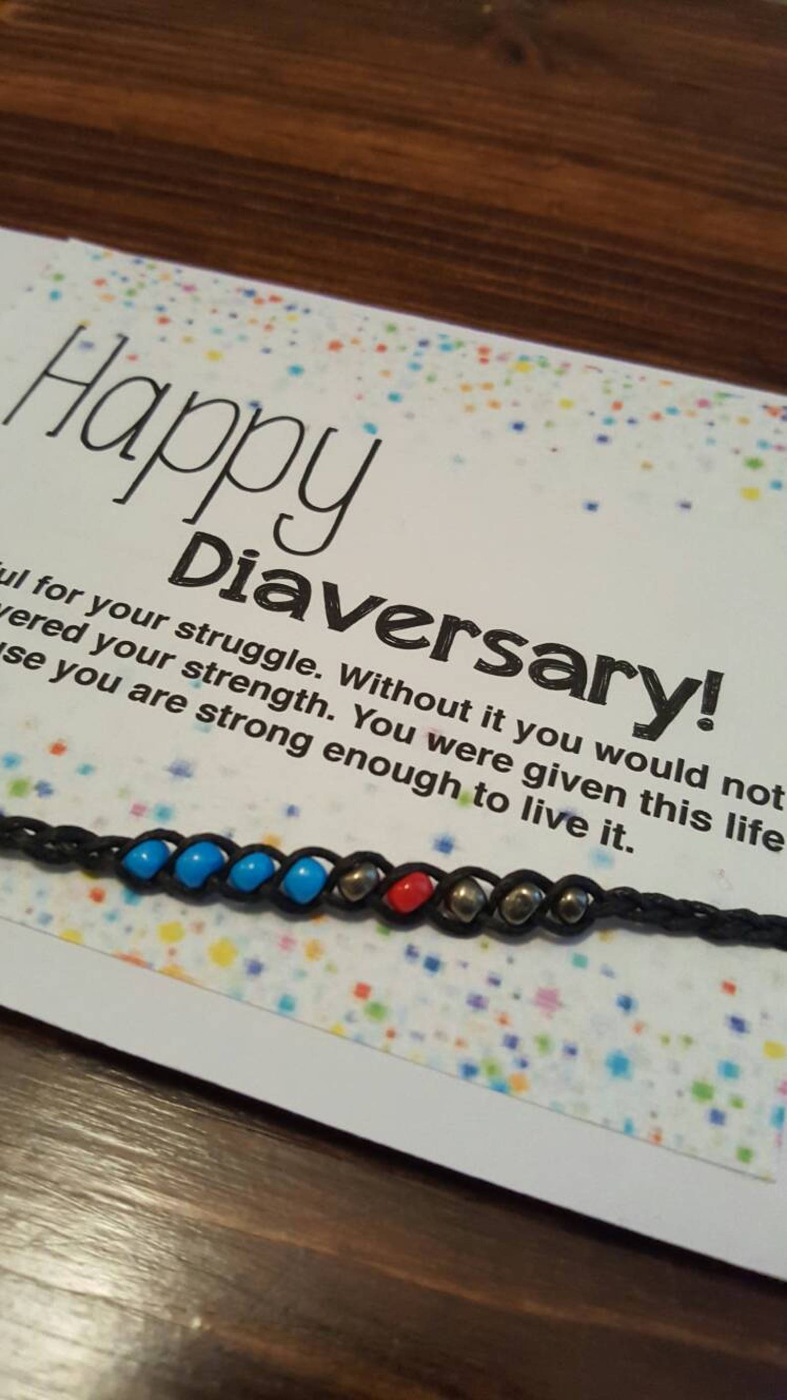 Diaversary Bracelet Type 1 Diabetes Celebrate Happy - Etsy Canada
