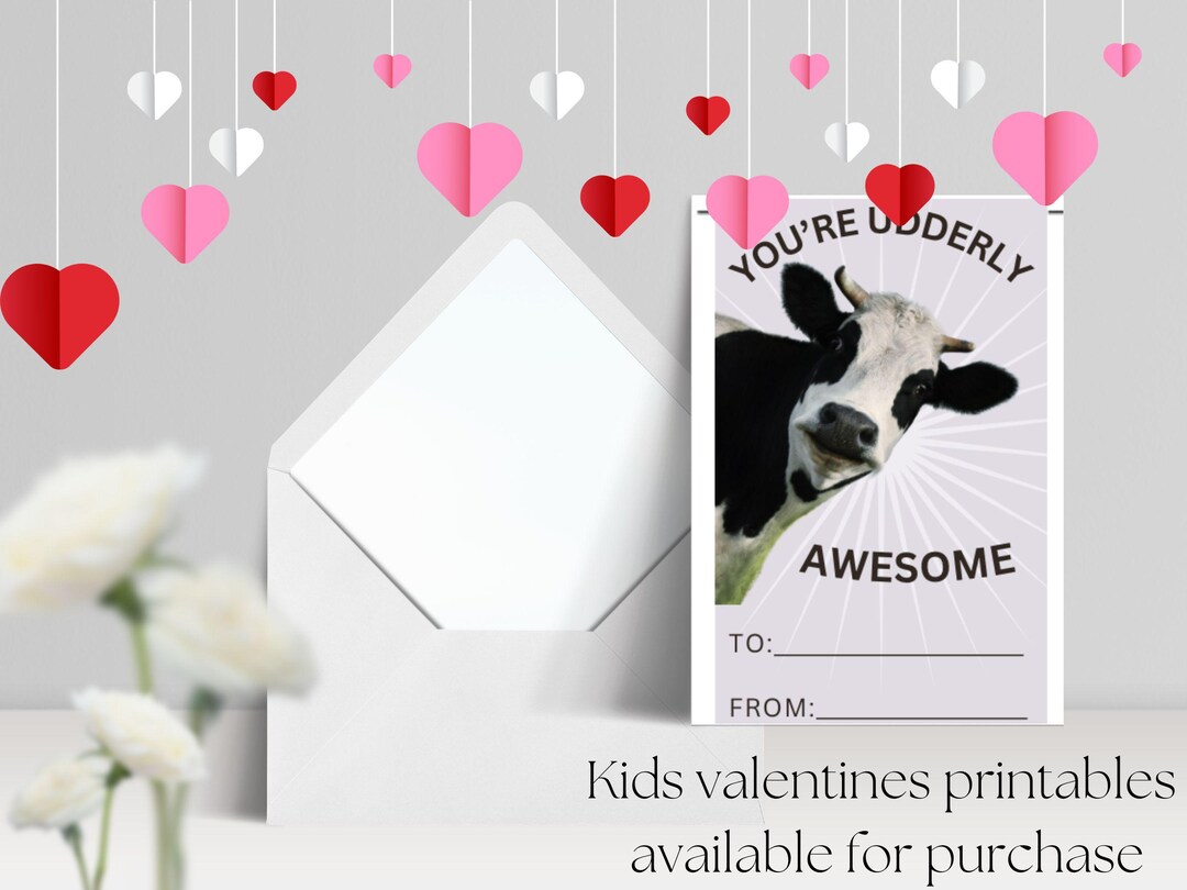 Printable Kid Valentines, Classroom Farm Themed Valentines, Farm ...