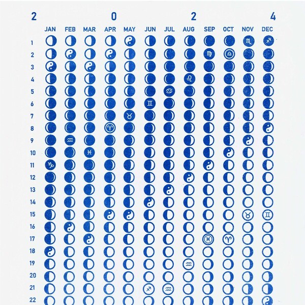 2024 Zodiac Moon Calendar - Etsy 2024 Zodiac Moon Calendar - Etsy