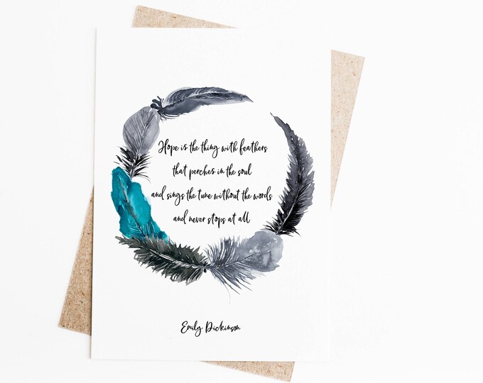 Hope is the Thing With Feathers, Digital Download, Printable Poem ...