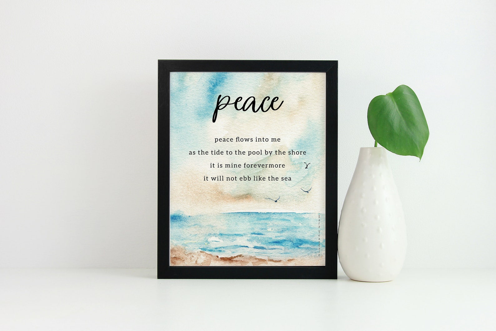 PEACE Flows Into Me Sara Teasdale Poem Printable Poem - Etsy