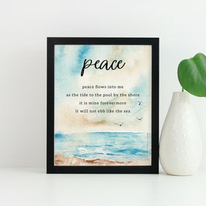 PEACE Flows Into Me, Sara Teasdale Poem, Printable Poem, Digital ...