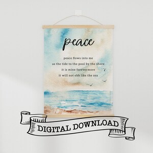 PEACE Flows Into Me, Sara Teasdale Poem, Printable Poem, Digital ...