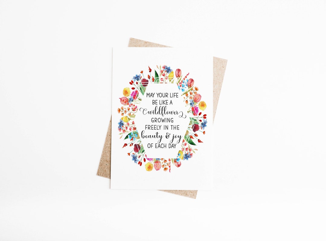 May Your Life Be Like a Wildflower Printable Poem Digital - Etsy