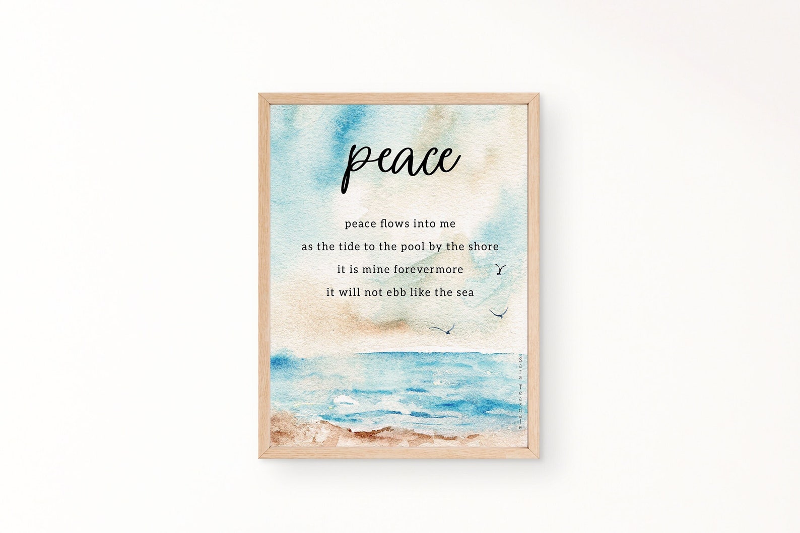 PEACE Flows Into Me Sara Teasdale Poem Printable Poem - Etsy