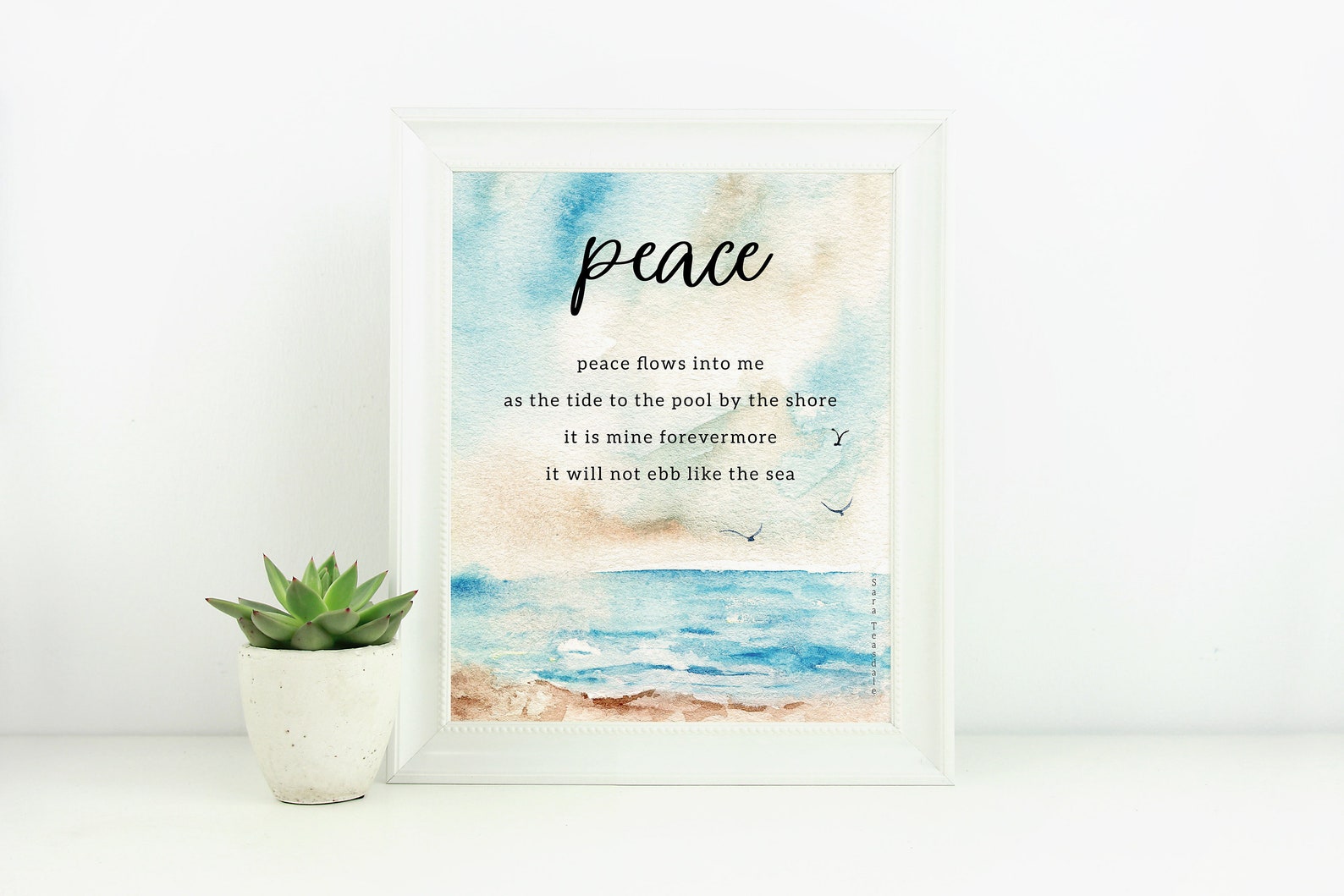 PEACE Flows Into Me Sara Teasdale Poem Printable Poem - Etsy