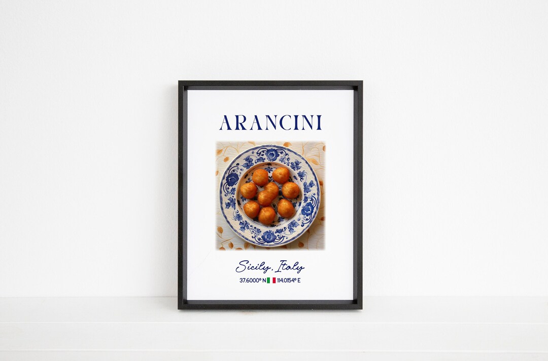 ARANCINI Poster, Sicily Italy Wall Art, Traditional Italian Food Print ...