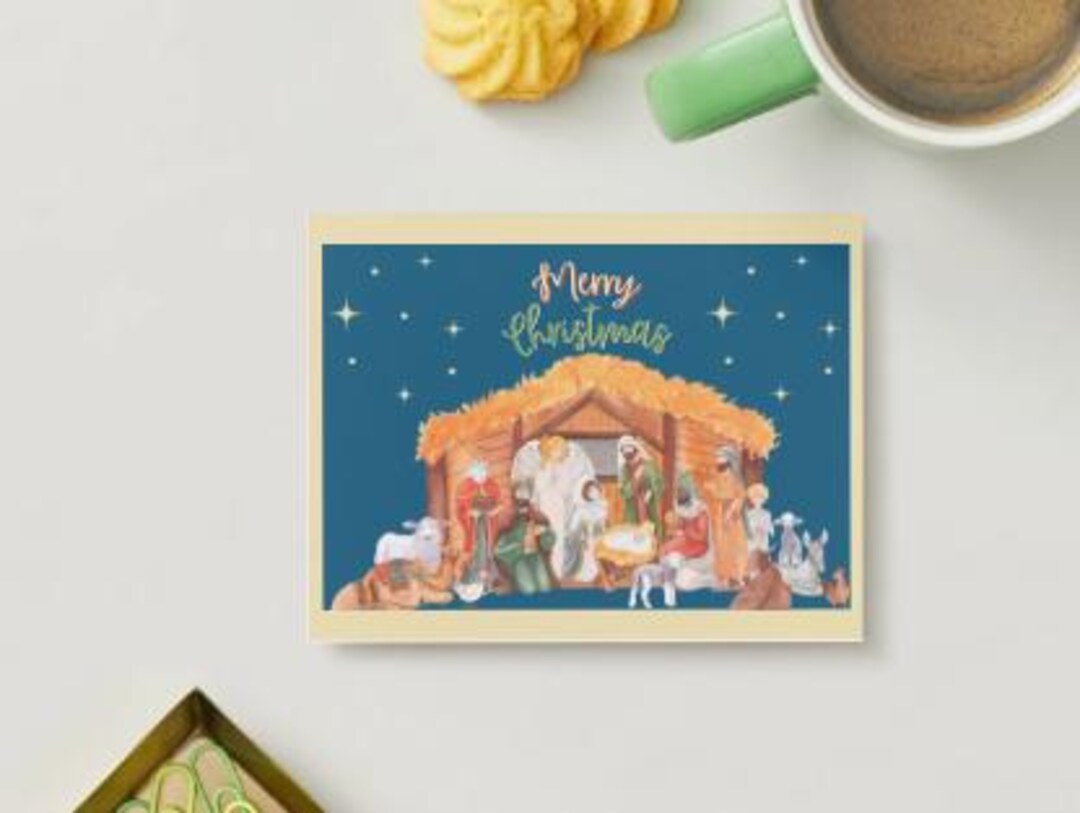 Christmas Nativity Post Cards With Envelopes Set of 5 or 10 - Etsy