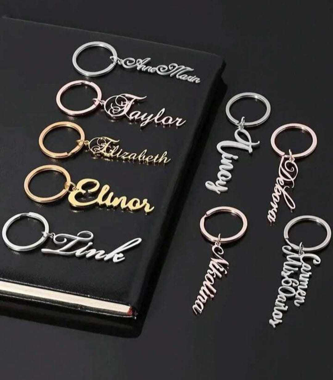 Custom Name Keychain Personalized Keychain Gold or Silver Tone. CANADA ...