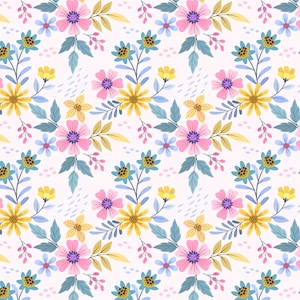 12 Sheets Digital Floral Papers to Print or Use in Your Digital Designs ...