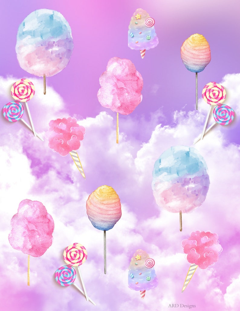 Cotton Candy Dreams Wallpaper Digital - Etsy