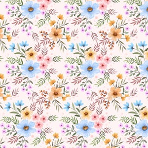 12 Sheets Digital Floral Papers to Print or Use in Your Digital Designs ...