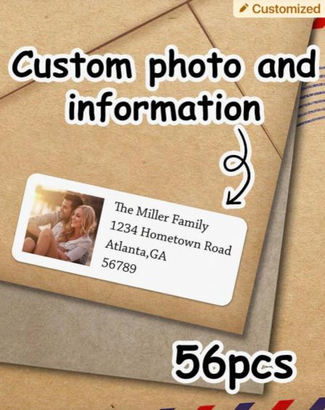 56 Custom Photo Address Labels CANADA - Etsy