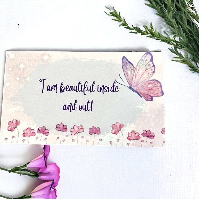 30 Positive Affirmation Butterfly Cards; Inspirational Cards of ...