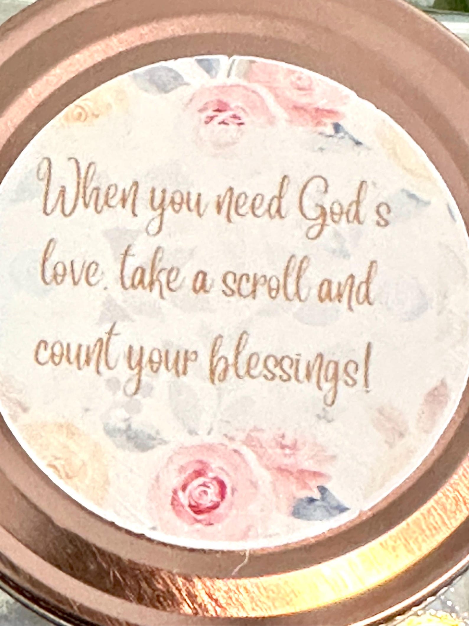 Gods Blessing Bible Verses in Iridescent Glass Jar; Inspirational ...
