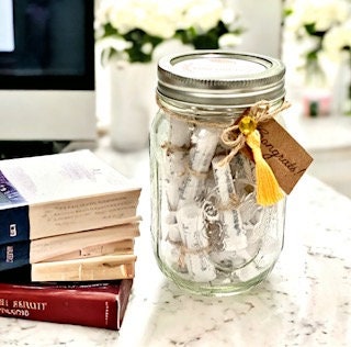 Graduation Jar; Congradulations in Glass Jar; 30 Positive and ...