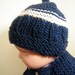 Baby Sweater Set, Nautical Navy With White Trim, Sweater, Hat and ...
