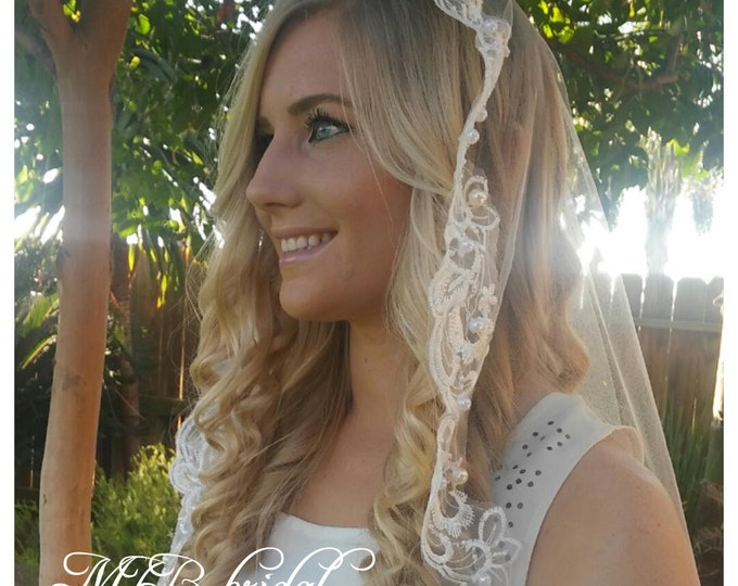 Mantilla Lace Veil Classic Veil Spanish Style Veil Waltz - Etsy