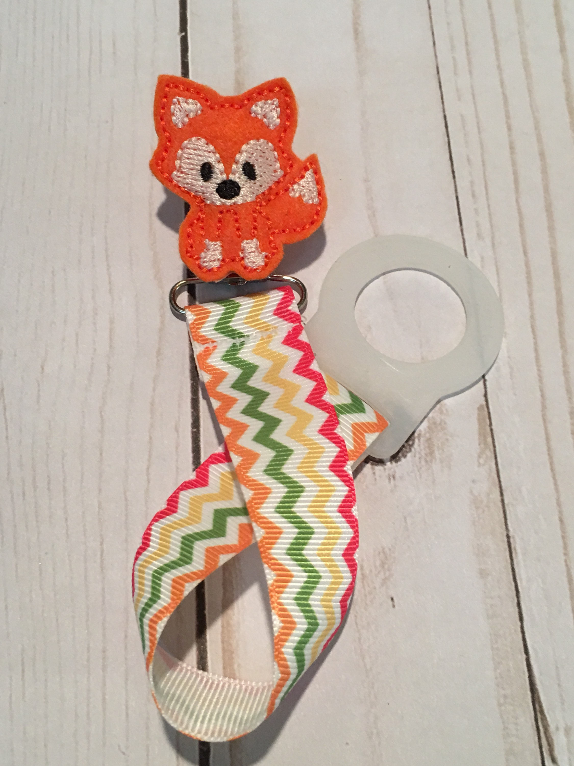 Pacifier Keeper paci Clip Fox Shower Gift Baby - Etsy
