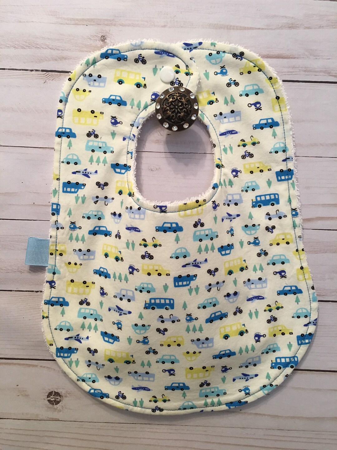 Fun and Colorful Vehicle Bib/truck and Car Bib /gender Neutral Bib ...