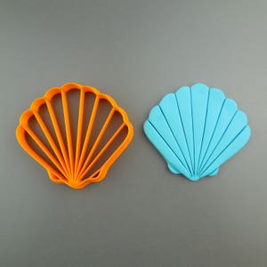 Scallop Shell Cookie Cutter 3D Printed Custom Cookie and Fondant Cutter ...