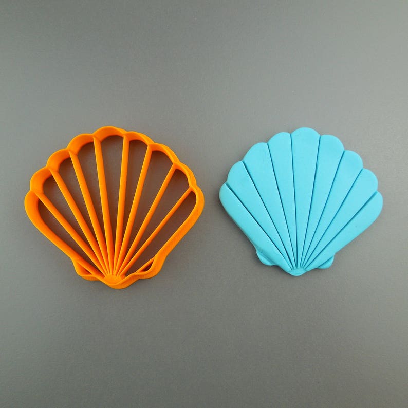 Scallop Shell Cookie Cutter 3D Printed Custom Cookie and - Etsy
