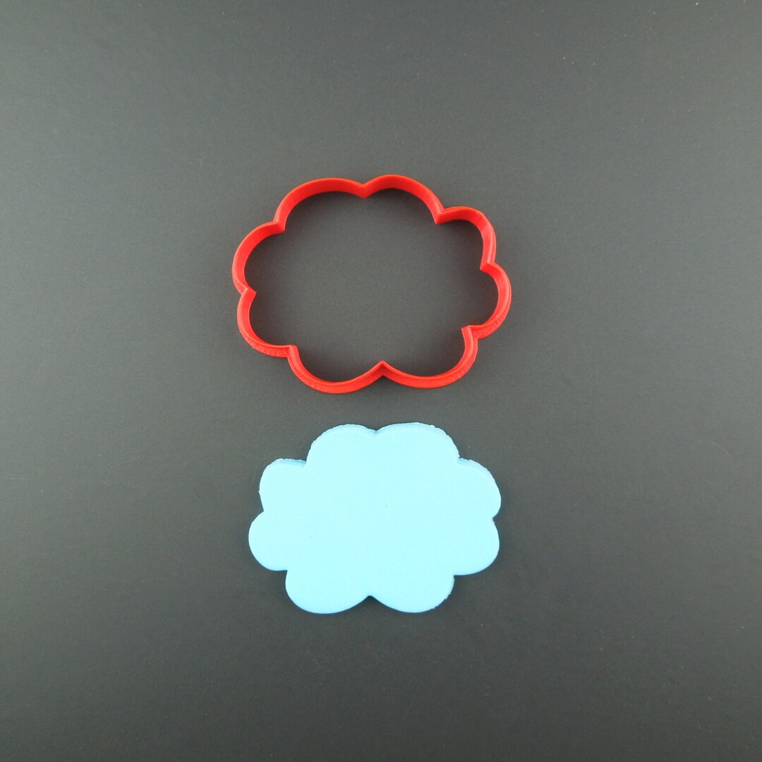 Cloud Cookie Cutter: 3D Printed ABS Plastic, Weather Theme - Etsy